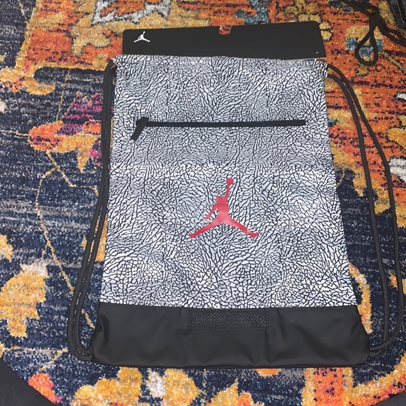Jordan | Bags | Nike Air Jordan Jumpman Cement Drawstring Gym Bag Sport ...